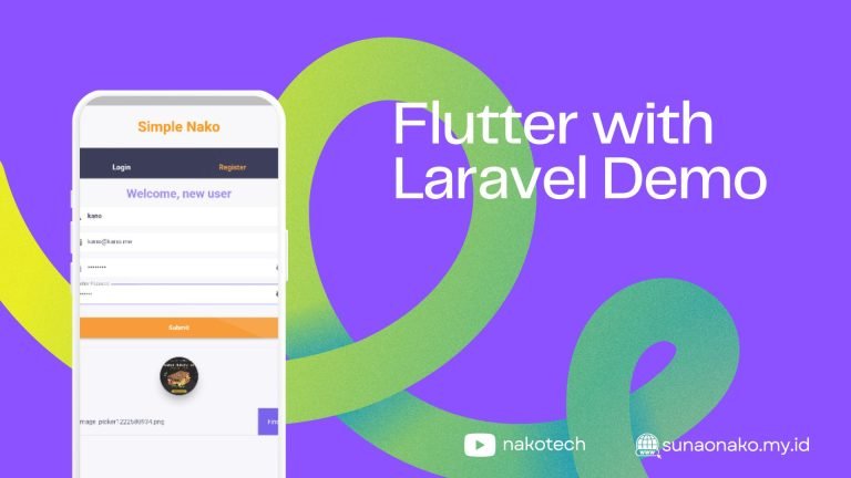 Koding Flutter RESTful API dengan laravel dan auth sanctum