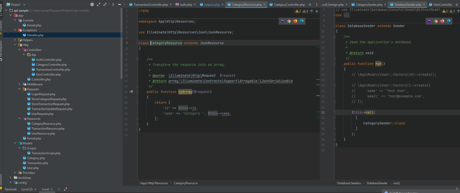 Koding Flutter RESTful API dengan laravel dan auth sanctum